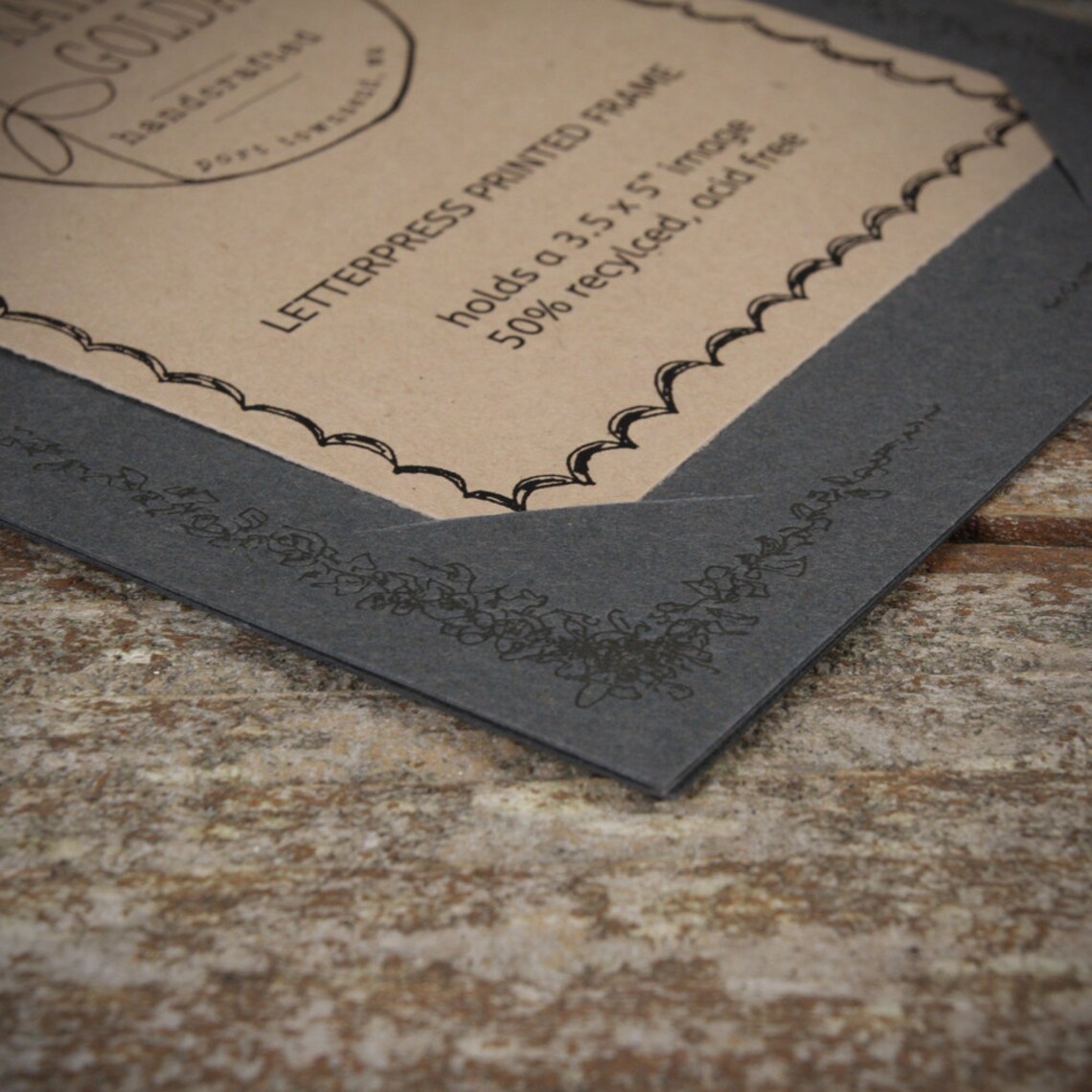 Letterpress Printed Frame fits 3 X 5 Photo or One of | Etsy