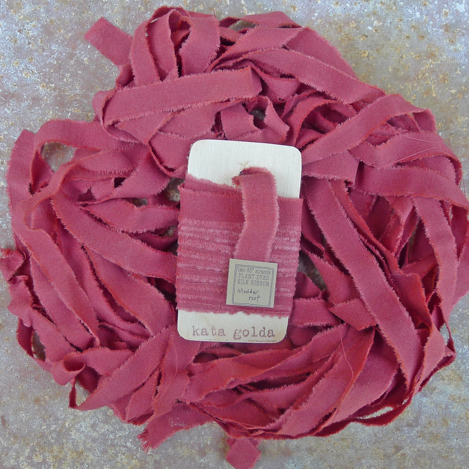 Craft Supply: Hand Torn Plant-dyed Silk Ribbon by Kata Golda - Etsy