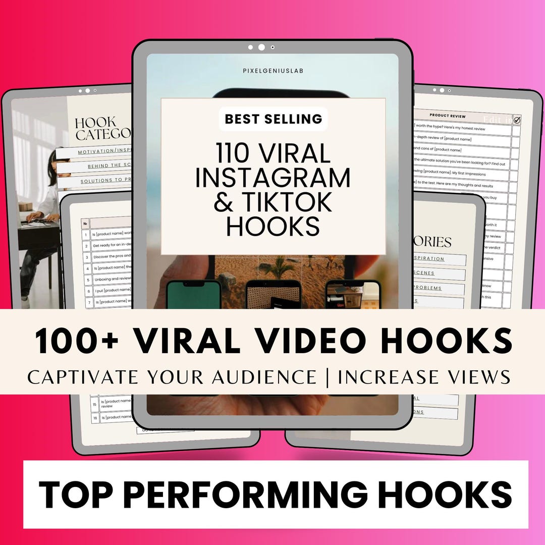 100 Viral Hooks for Instagram Reels & Tiktok Videos Boost Engagement Go ...