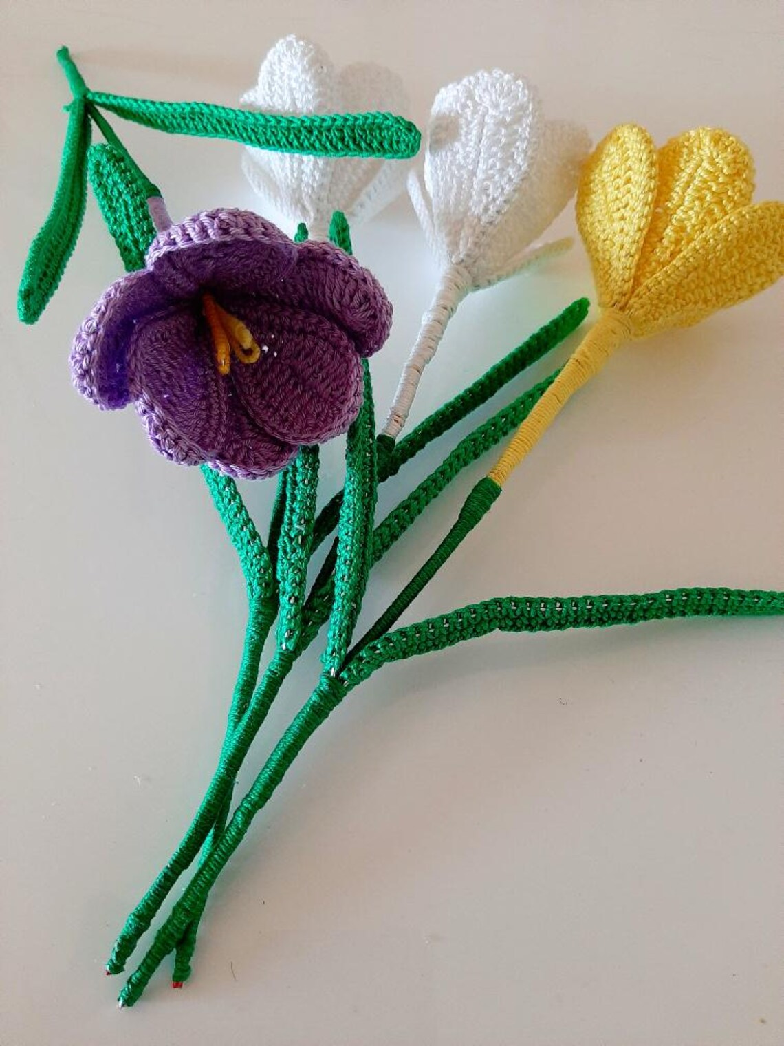 PDF Pattern Crochet Handmade - Crocus Flower, Artificial Flower, DIY ...