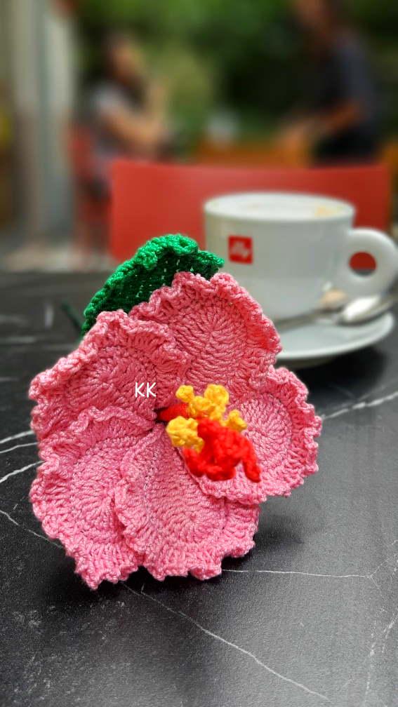 PDF Pattern Crochet Handmade - Hibiscus Flower, Artificial Flower, DIY ...