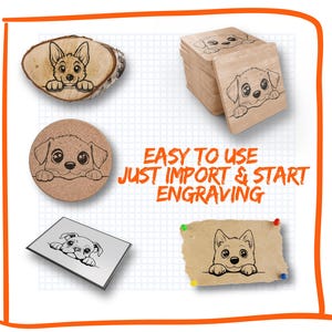 Lightburn Bundle 500+ Puppy-dog SVG | LBART Laser Engraving Files, Png ...