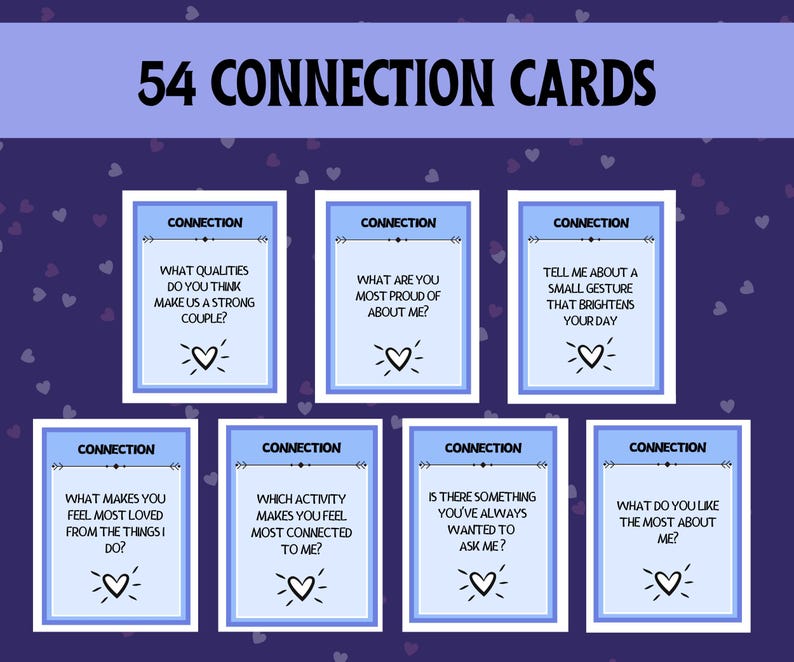 Couples Game Cards, Printable Flirty & Deep Questions to Rekindle Your ...