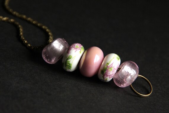 Badge Holder. Pink Badge Leash. Beaded Lanyard. Badge Lanyard. - Etsy