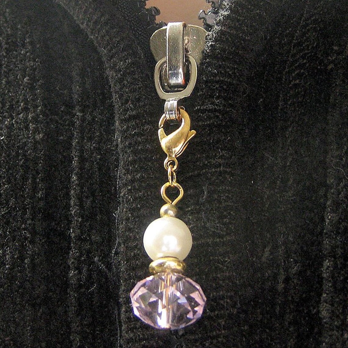Pink Crystal Charm. Pink Crystal Pendant. Pearl Charm. Pearl Pendant ...