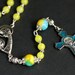 Neon Rosary. Bright Yellow and Turquoise Blue Rosary. Neon - Etsy