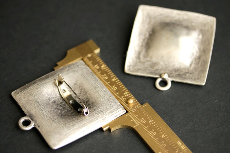 Two 2 Viking Brooches. Square Silver Apron Pins. Norse | Etsy