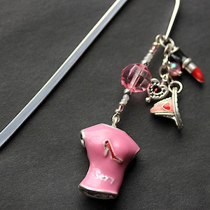 Sexy Girl Bookmark. Beaded Bookmark. Sexy Pink Book Charm. Book Hook ...