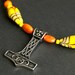 Mjolnir Necklace. Treasure Necklace. Yellow Necklace. Viking Necklace ...