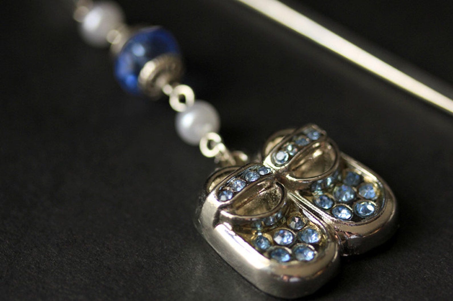 Beaded Bookmark. Blue Baby Shoes Bookmark. New Baby Bookmark. Baby ...