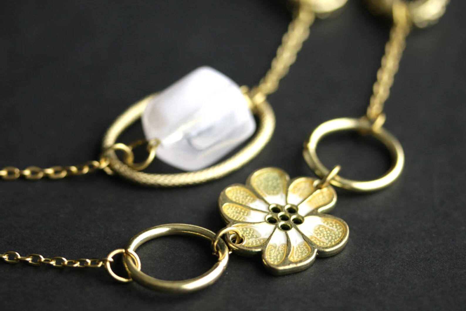 Eyeglass Chain Face Mask Lanyard or Badge Necklace. Flower - Etsy