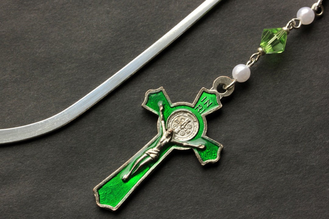 Christian Book Charm With Color Options. Beaded Bookmark. Catholic ...