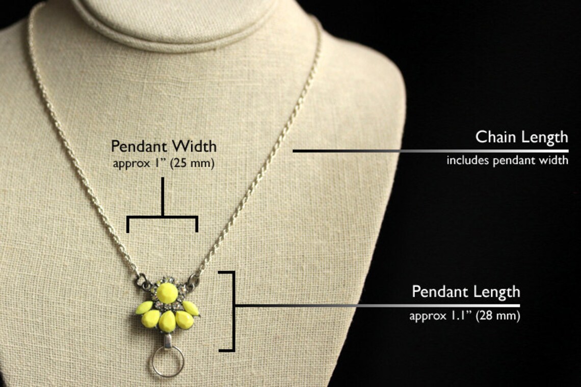 Yellow Lanyard. Badge Necklace. Silver Badge Holder. - Etsy