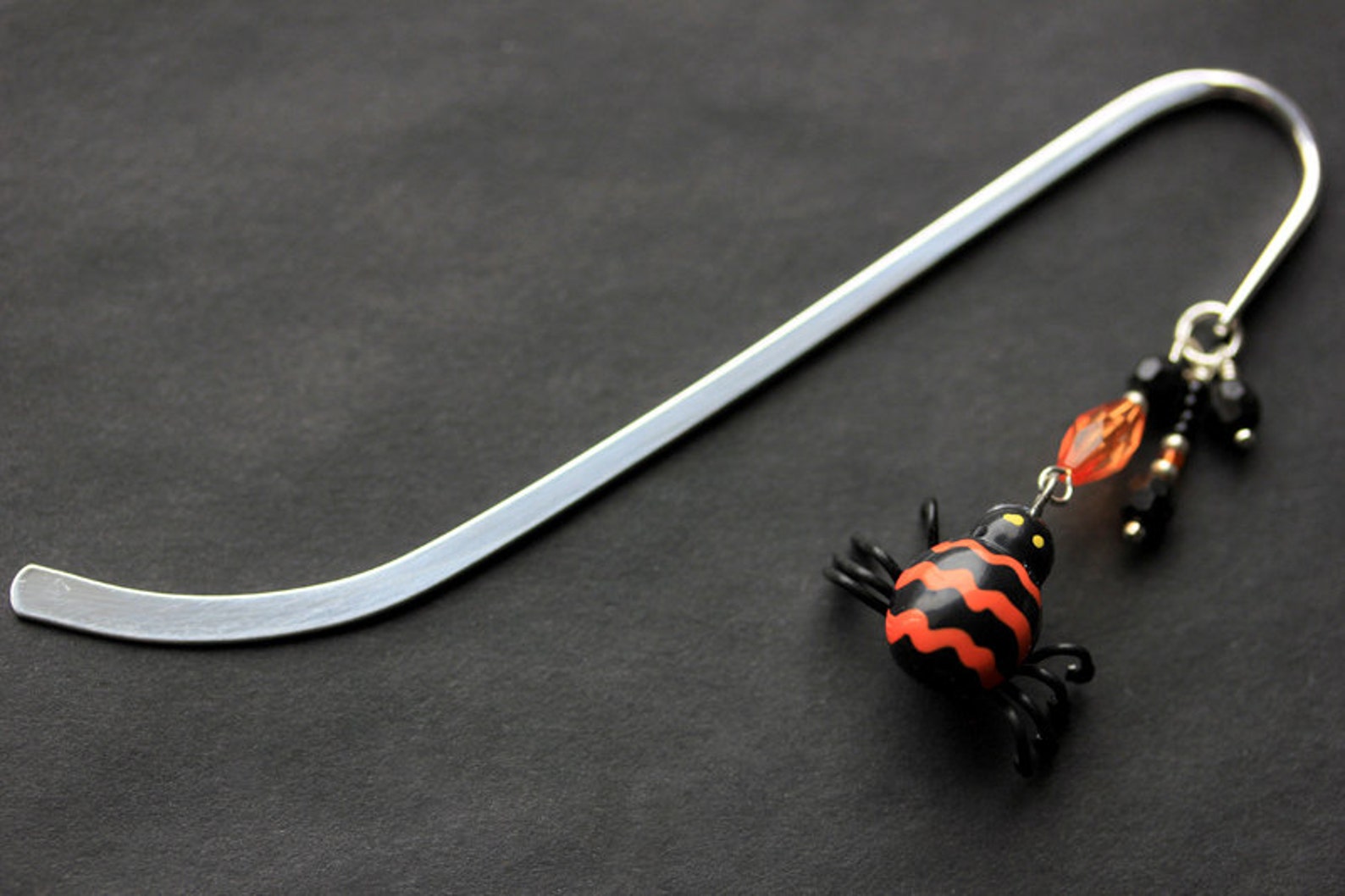 Halloween Spider Bookmark. Beaded Bookmark. Halloween Book - Etsy