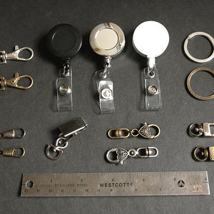 Badge Lanyard Attachment. Badge Reel, Lobster Clasp, Swivel Clasp, or ...