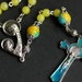 Neon Rosary. Bright Yellow and Turquoise Blue Rosary. Neon - Etsy