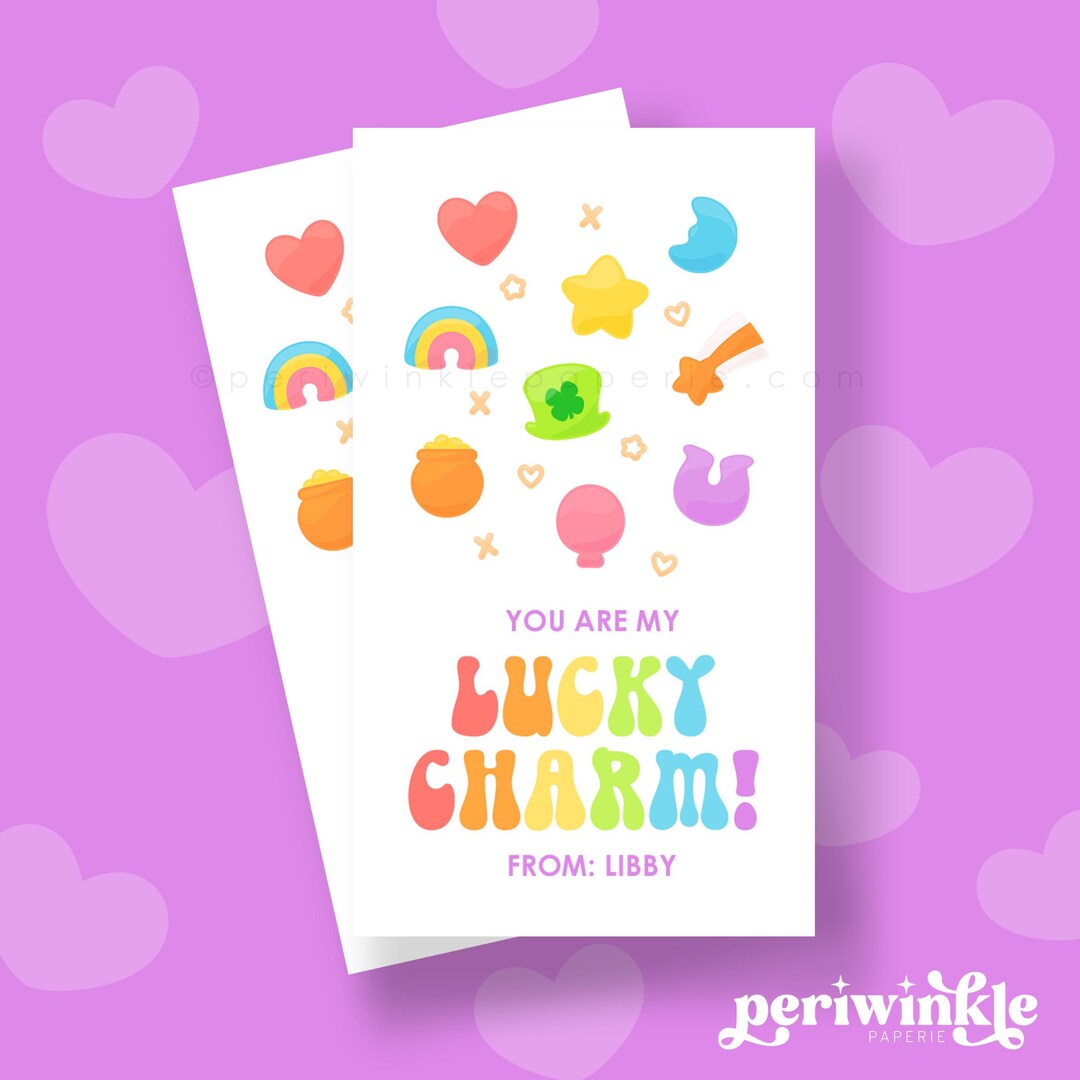 Editable You Are My Lucky Charm Gift Tag, St. Patty's Day Tag, St ...