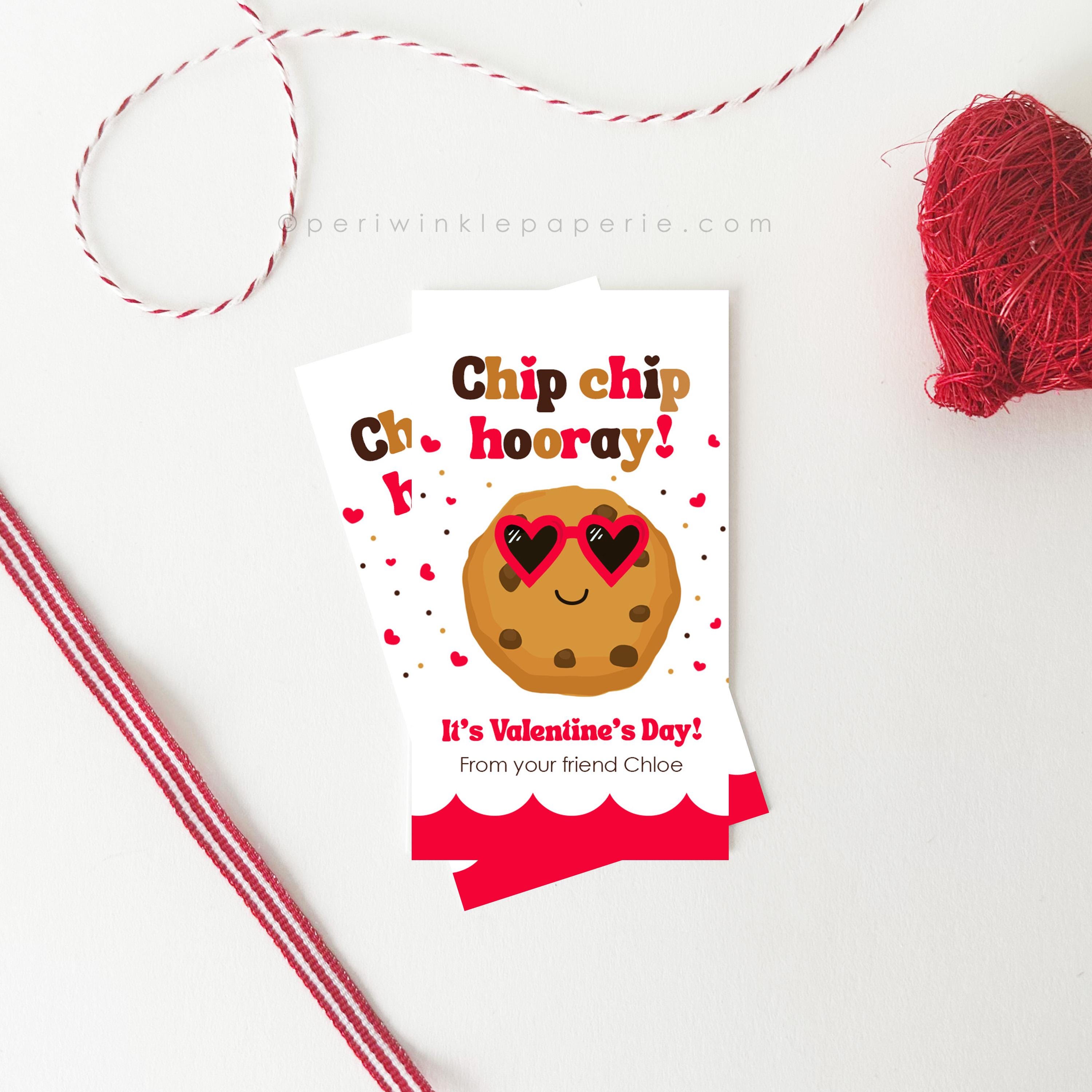 Editable Cookie Valentine, Gift Tag, Valentine's Day Tag, Printable ...