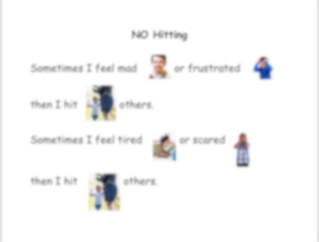 No Hitting Printable Social Story - Etsy