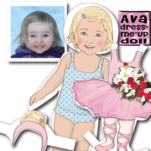 Personalized Paper Doll Kit Printable DIGITAL FILES - Etsy