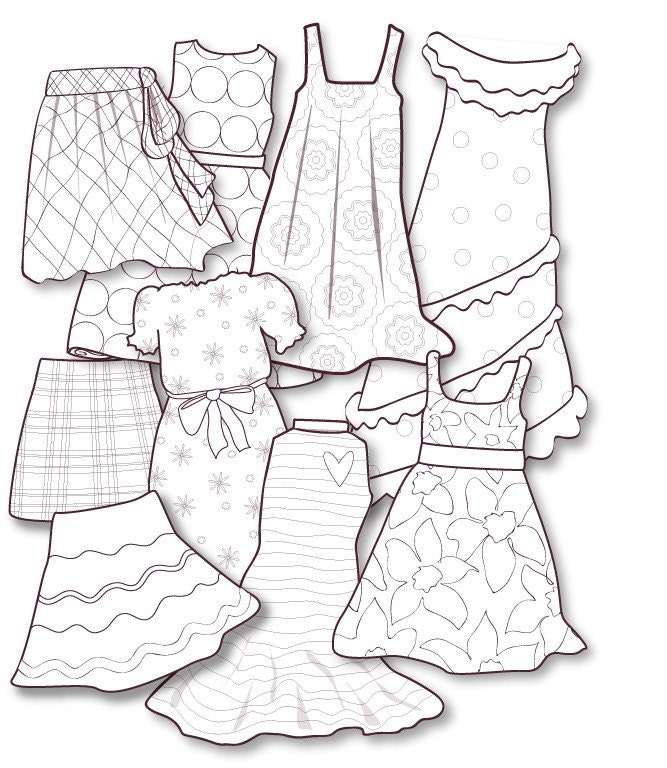 Girl's Personalized Color-in Paper Doll - Etsy