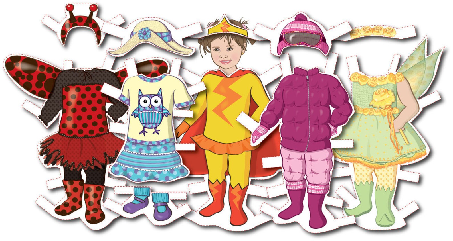 Toddler's Personalized Paper Doll Kit - Printable - DIGITAL FILES - Etsy