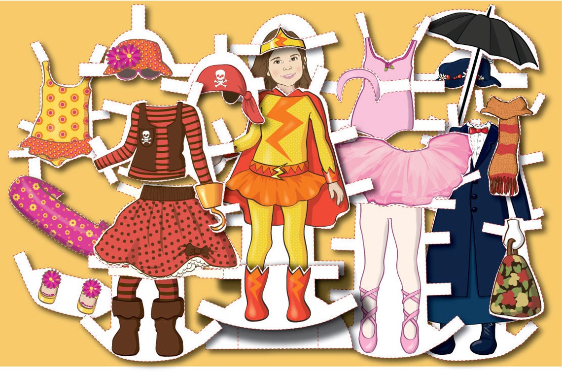 Personalized Paper Doll Kit - Printable - DIGITAL FILES - Etsy