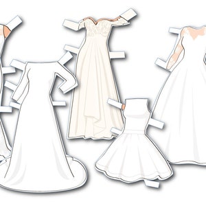 Bridal Shower Paper Doll Kit - Bachelorette Party Favor - Printable ...