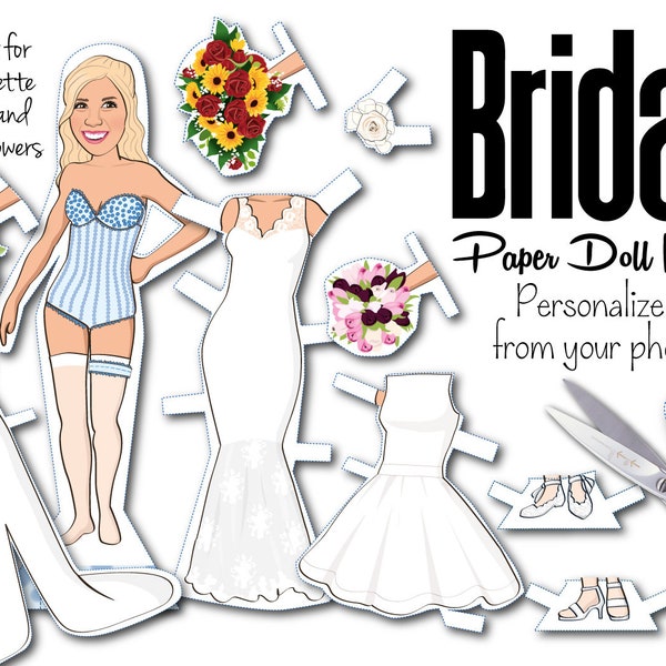 Bride Paper Doll - Etsy