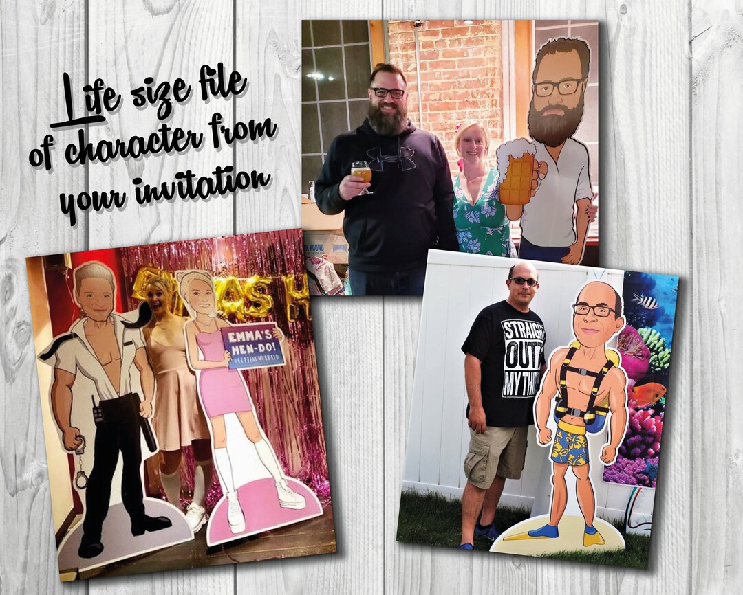 Life Size Cutout of the Character From Your Invitation - Etsy UK