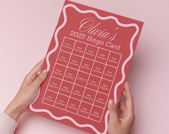 2025 New Year Bingo Card Goal Setting Activity - Etsy