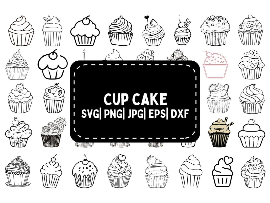 Cupcake SVG, Cake Cut File, Cupcake Bundle Svg, Jpg ,png, Sweets Svg ...