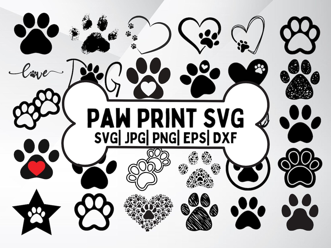 Paw Print Svg, Dog Paw SVG, Dog Svg, Paw Svg, Animal Paw Svg, Cat Paw ...