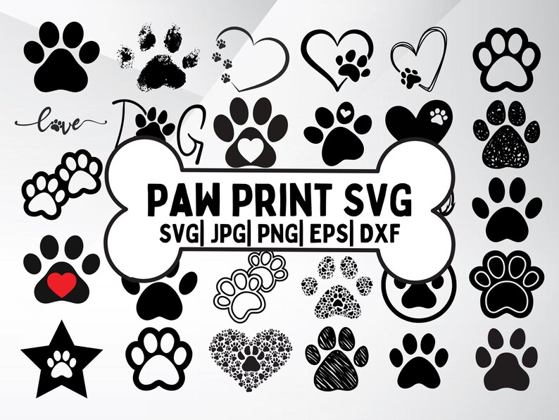 Paw Print Svg, Dog Paw SVG, Dog Svg, Paw Svg, Animal Paw Svg, Cat Paw ...