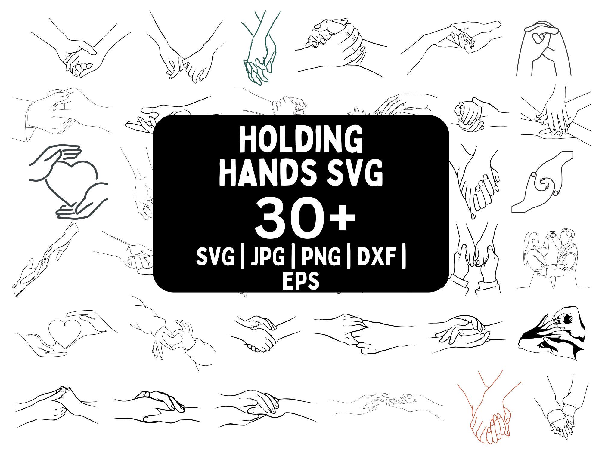 Holding Hands Svg Bundle, Holding Hand Cut File, Holding Hand ...