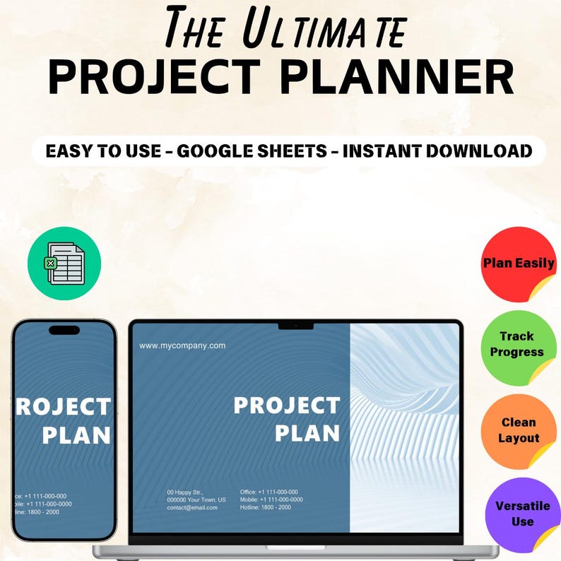 Editable Project Management Powerpoint Template | Professional Business ...