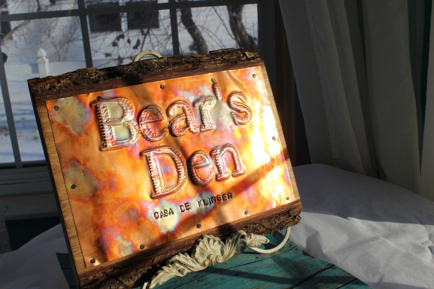 Bear's Cave Sign Copper Sign Custom Sign Anniversary | Etsy