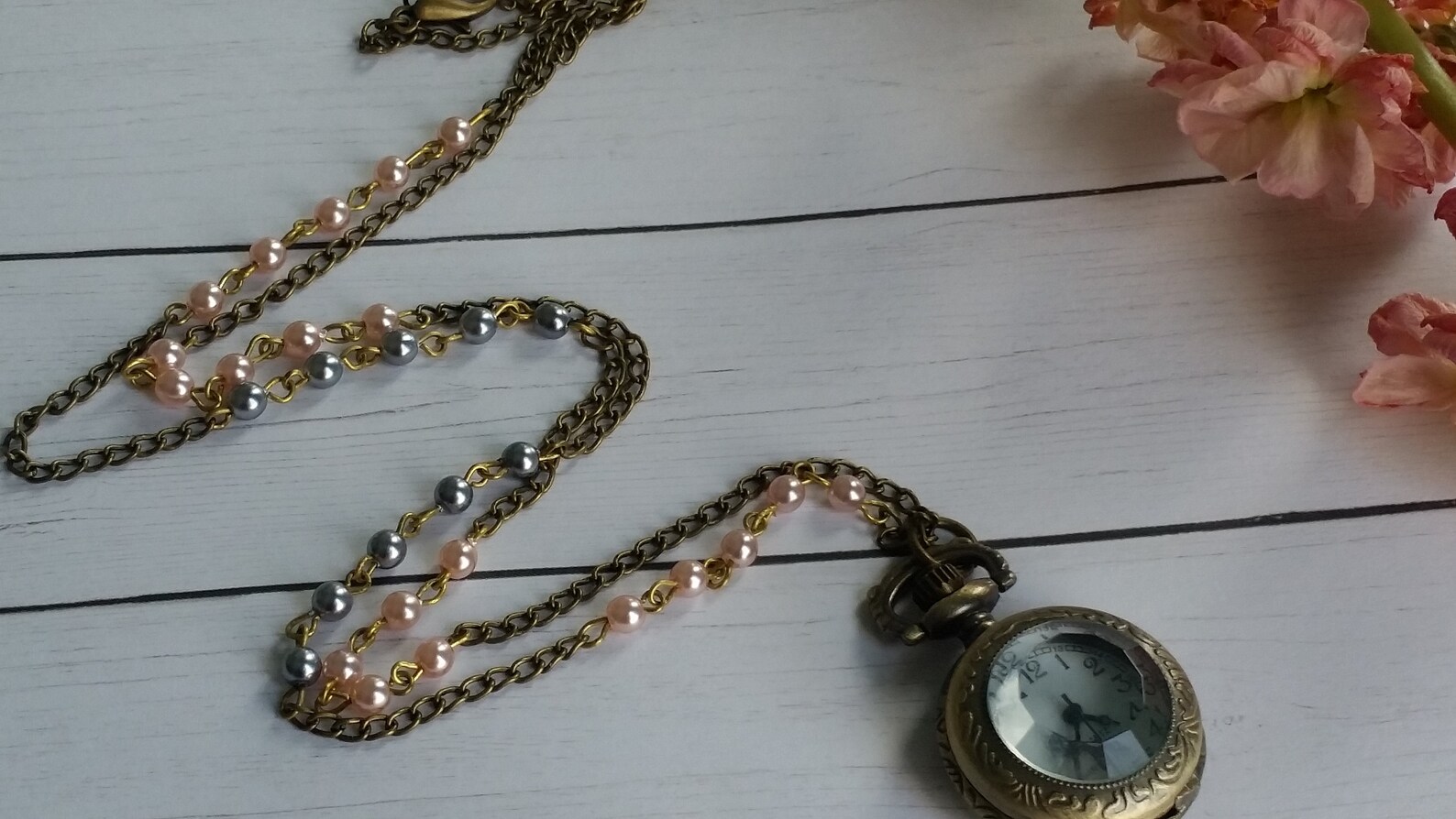 Watch Necklace Locket Locket Necklace Clock Necklace - Etsy