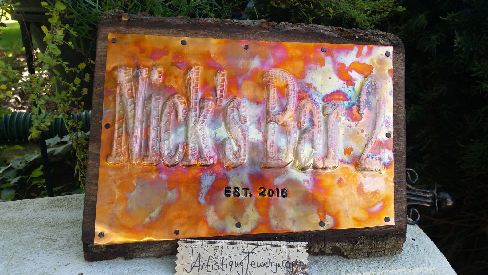 Bar Sign Copper Sign Wedding Sign Custom Sign Anniversary - Etsy