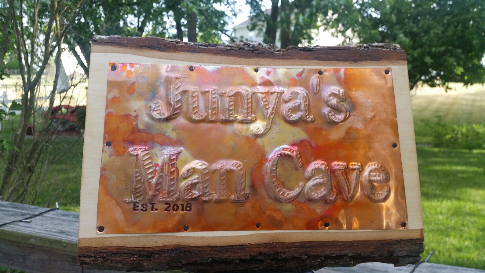 Outdoor Kitchen Sign, Copper Sign, Wedding Sign Custom, Anniversary ...