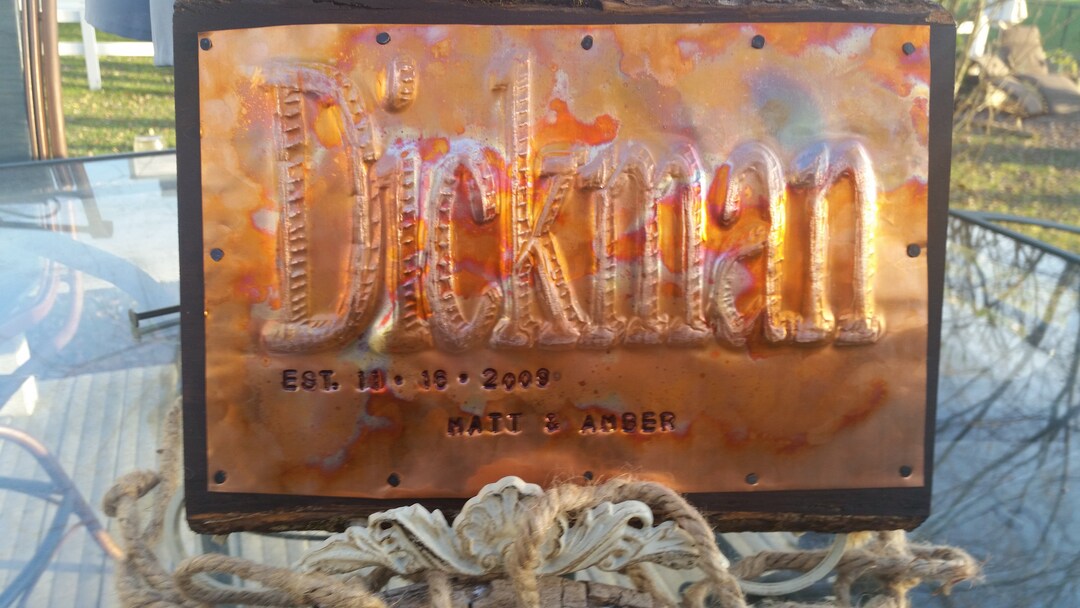 Copper Sign, Wood Sign, Wedding Sign, Custom Sign, 7th Anniversary ...