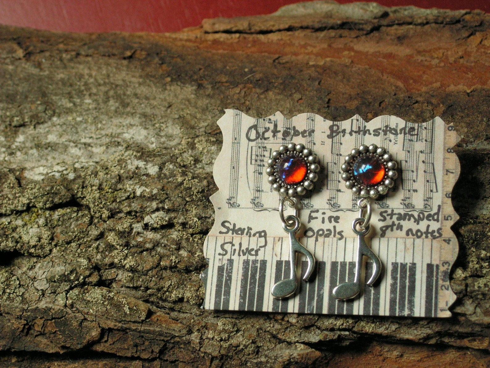 Flute Necklace Eighth Note Necklaceopal Necklace - Etsy