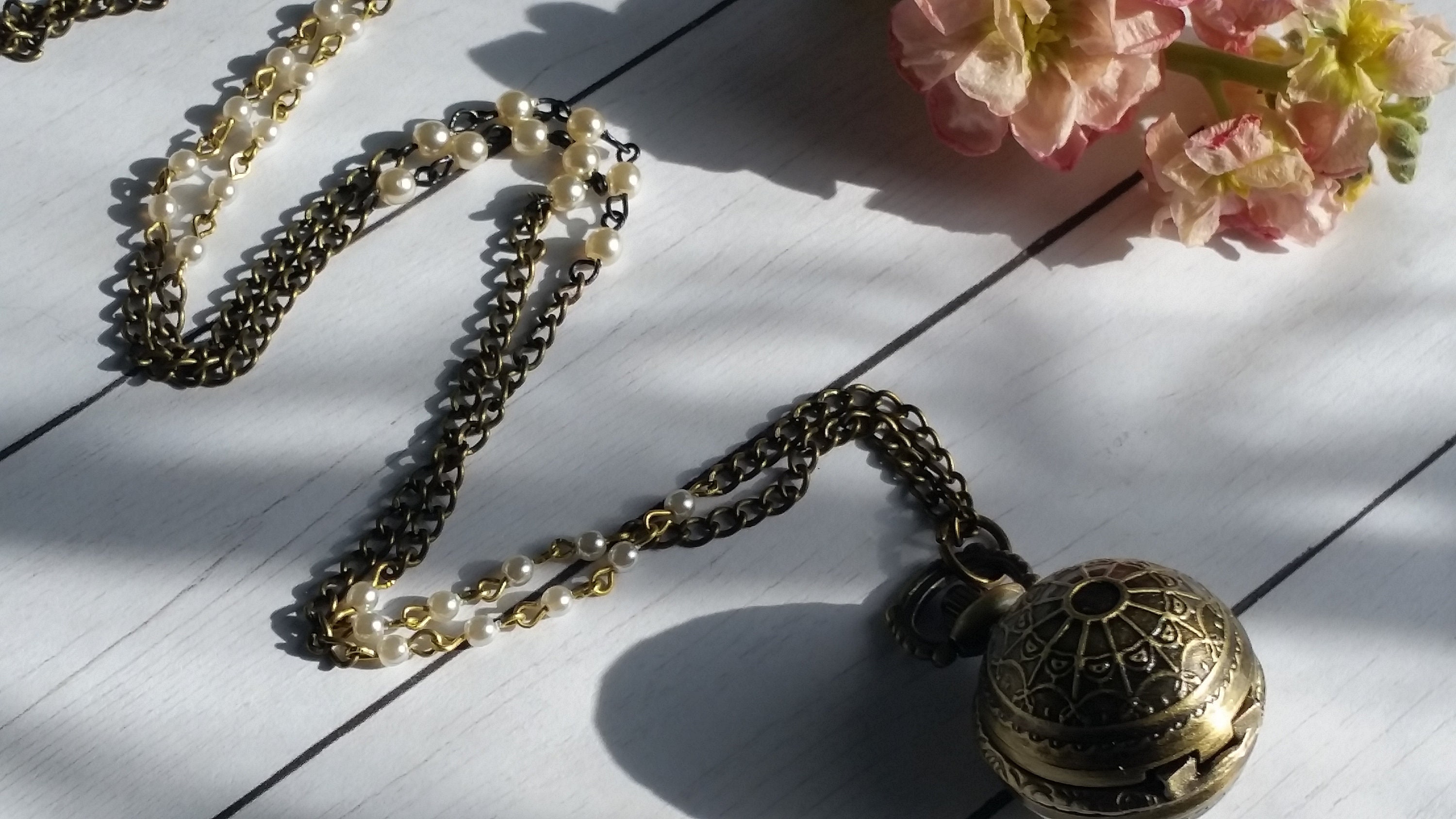 Watch Necklace Locket Locket Necklace Clock Necklace | Etsy