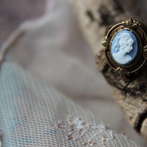 Blue Cameo Jewelry Set Cameo Ring Cameo Earrings Bridesmaid - Etsy