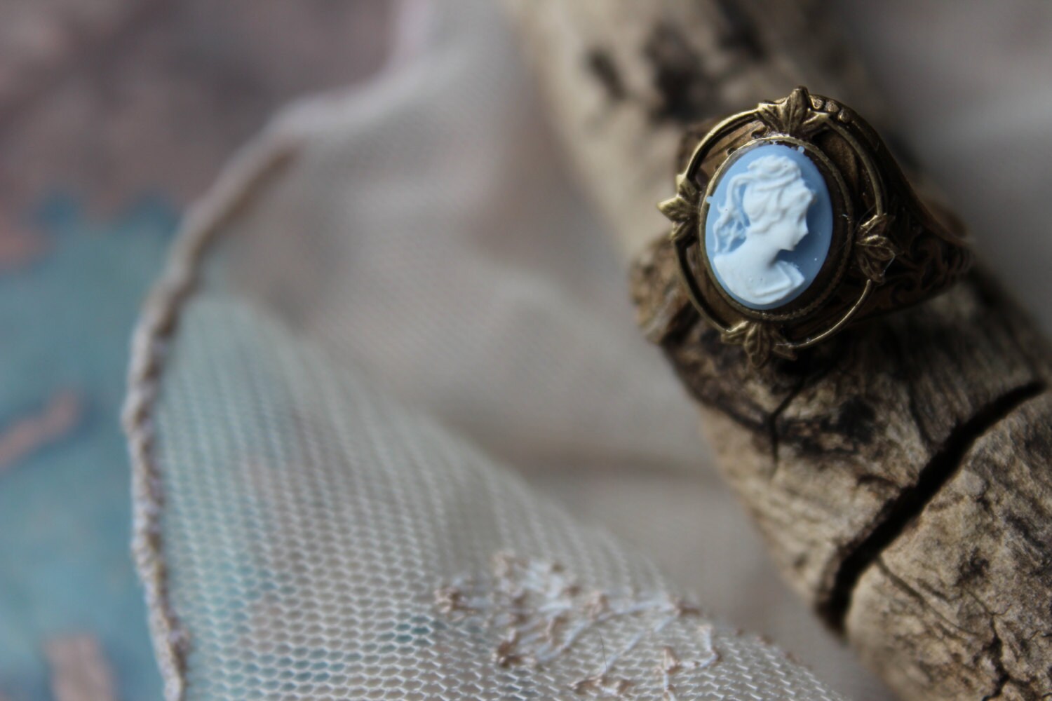 Blue Cameo Jewelry Set Cameo Ring Cameo Earrings Bridesmaid | Etsy