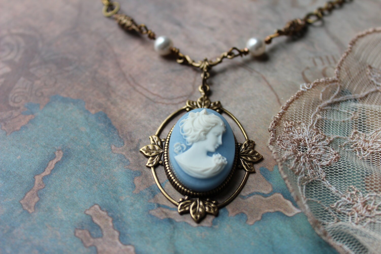 Blue Cameo Jewelry Set Cameo Ring Cameo Earrings Bridesmaid - Etsy