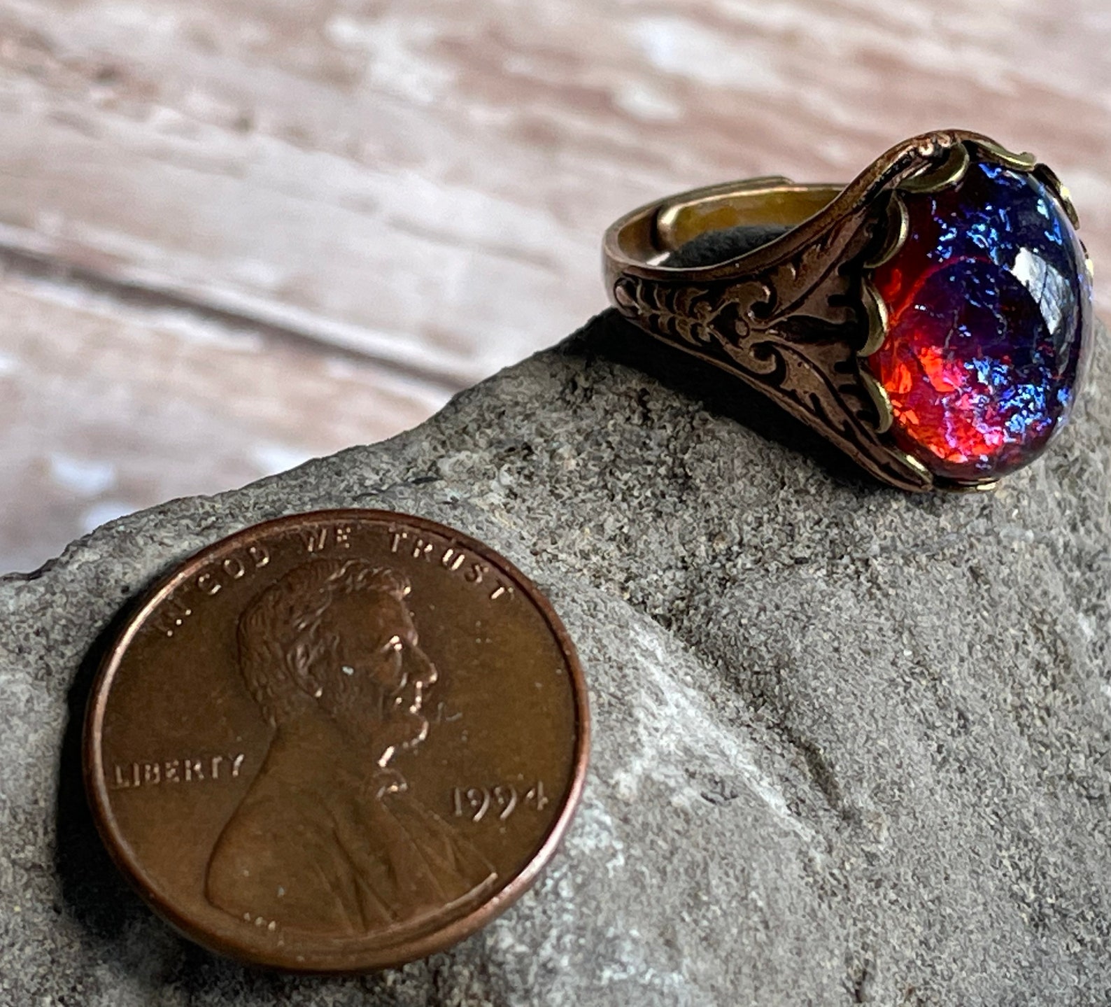 Dragon's Breath Ring Fire Opal Ring Fire and Lace Ring - Etsy