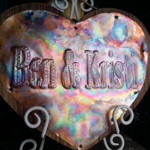 Copper Sign, Heart Sign, Barn Wedding, Custom Sign, 7th Anniversary ...