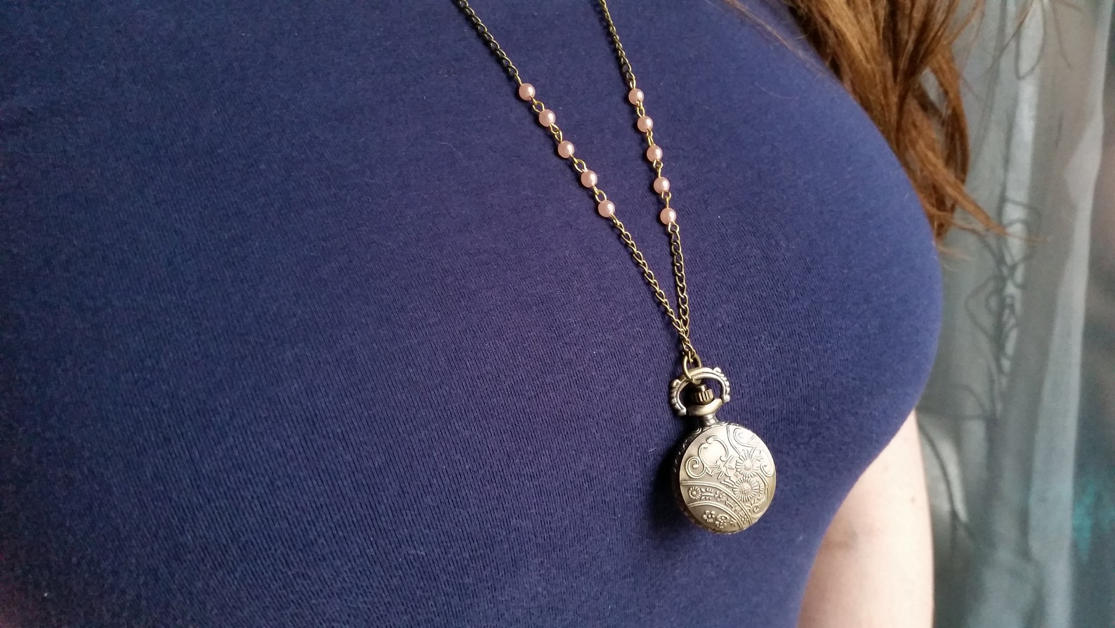 Watch Necklace Locket Locket Necklace Clock Necklace - Etsy