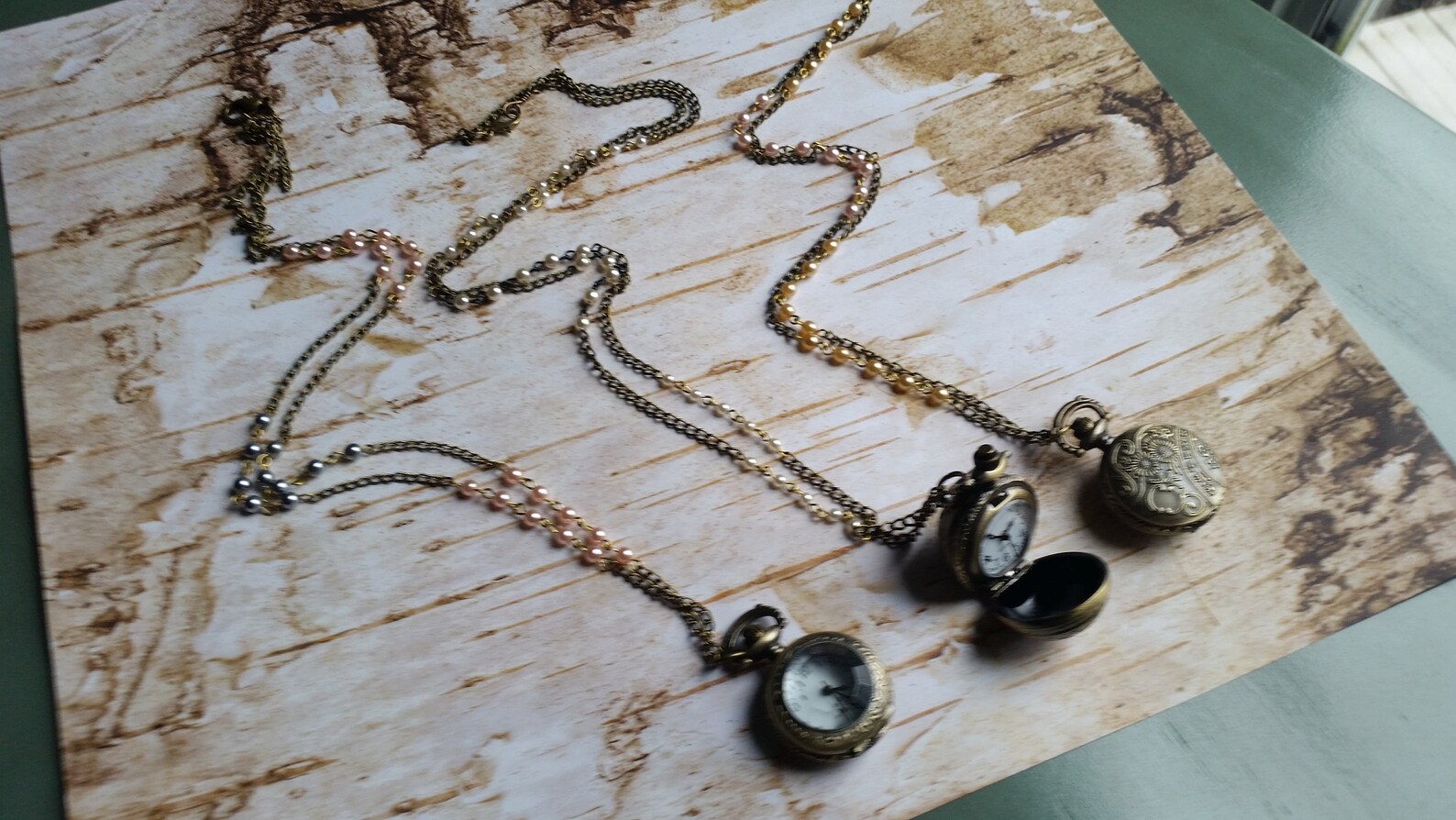 Watch Necklace Locket Locket Necklace Clock Necklace - Etsy